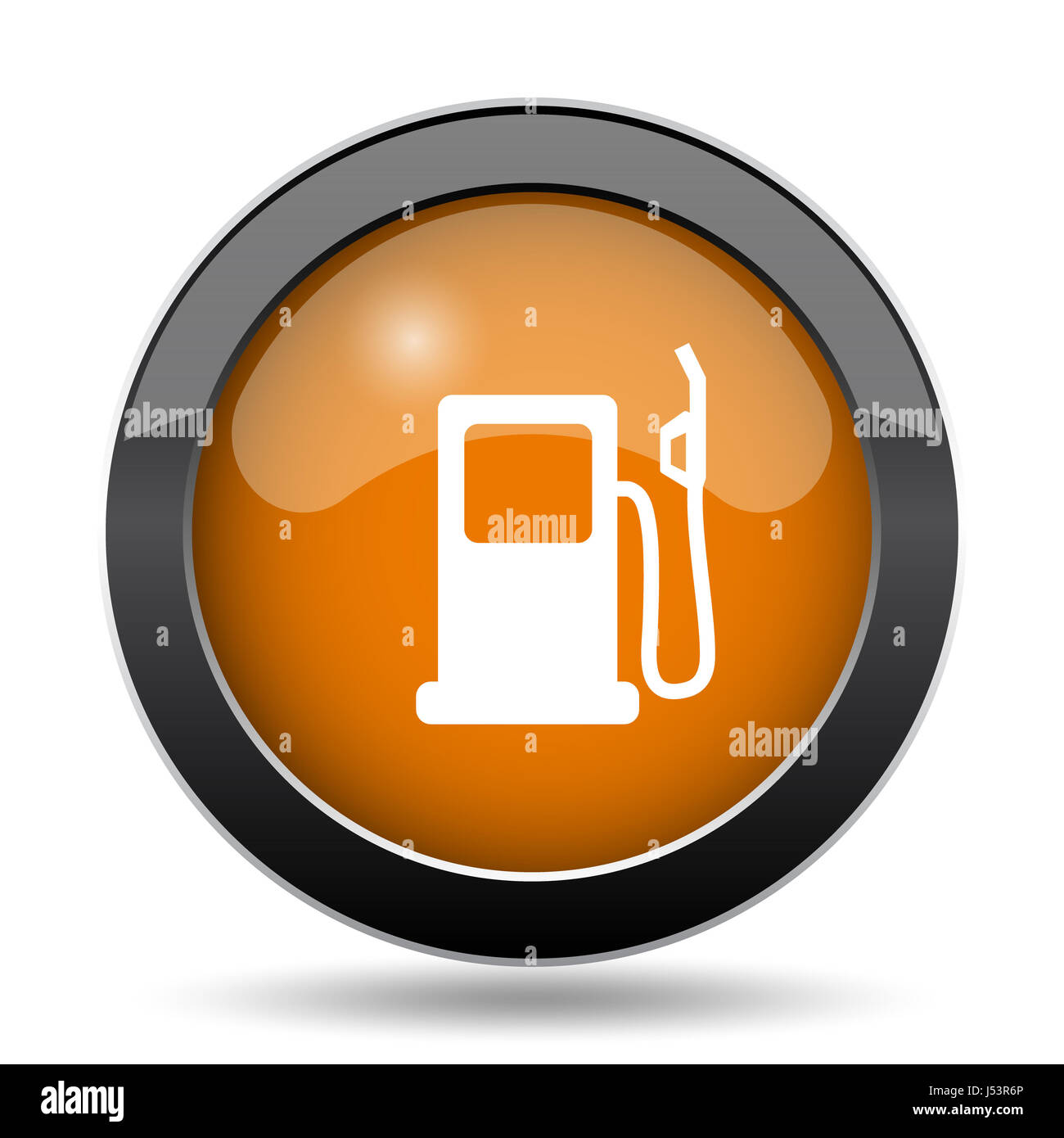 Gas pump icon. Gas pump website button on white background Stock Photo ...