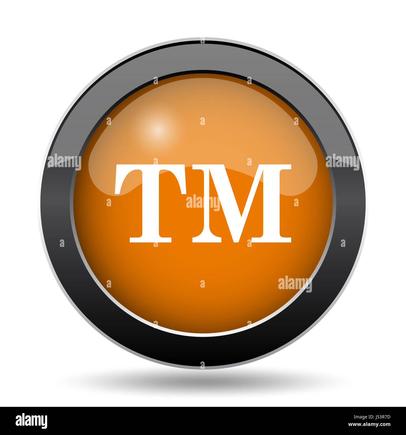 Trade mark icon. Trade mark website button on white background Stock ...