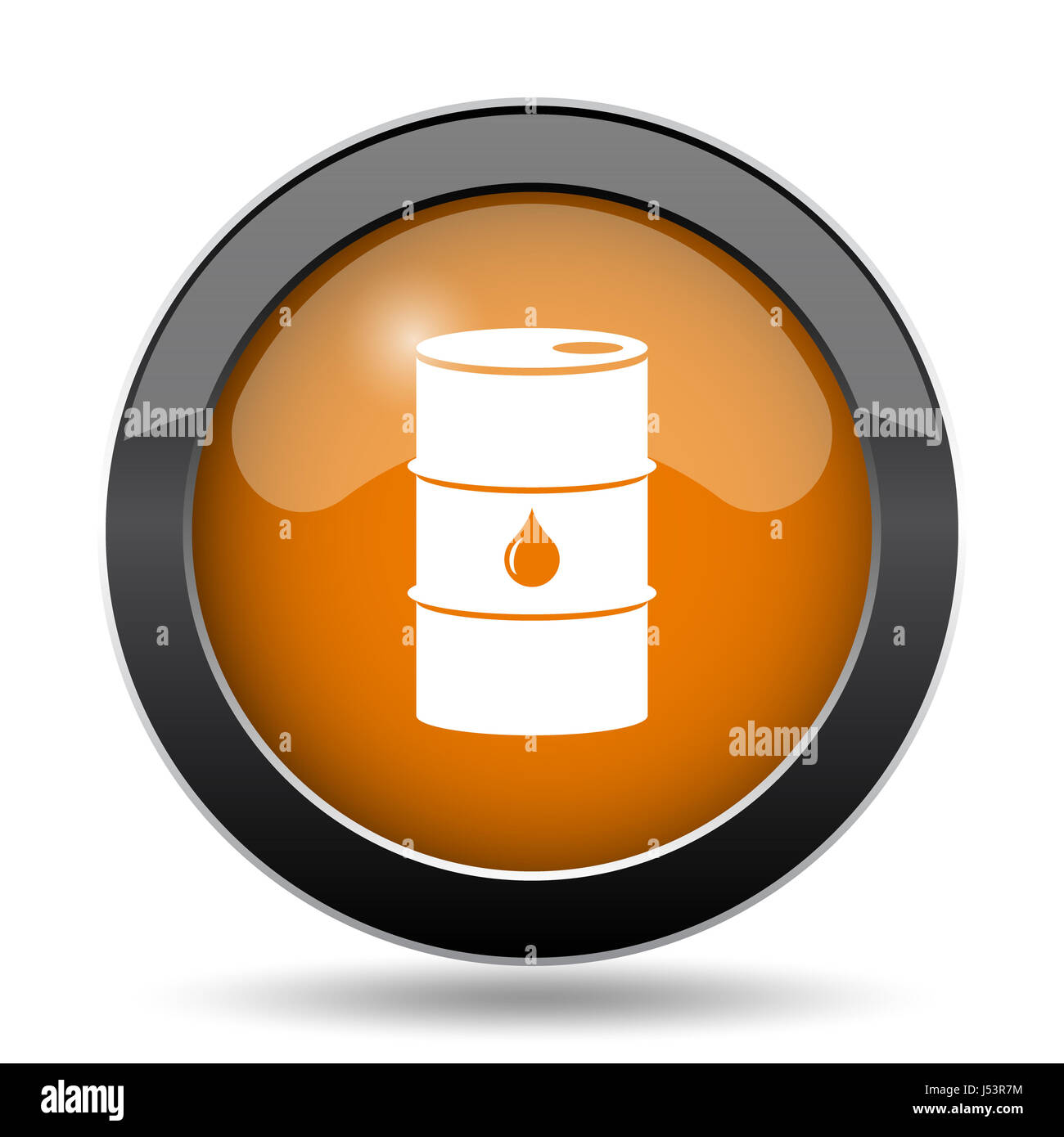 Oil barrel icon. Oil barrel website button on white background Stock ...
