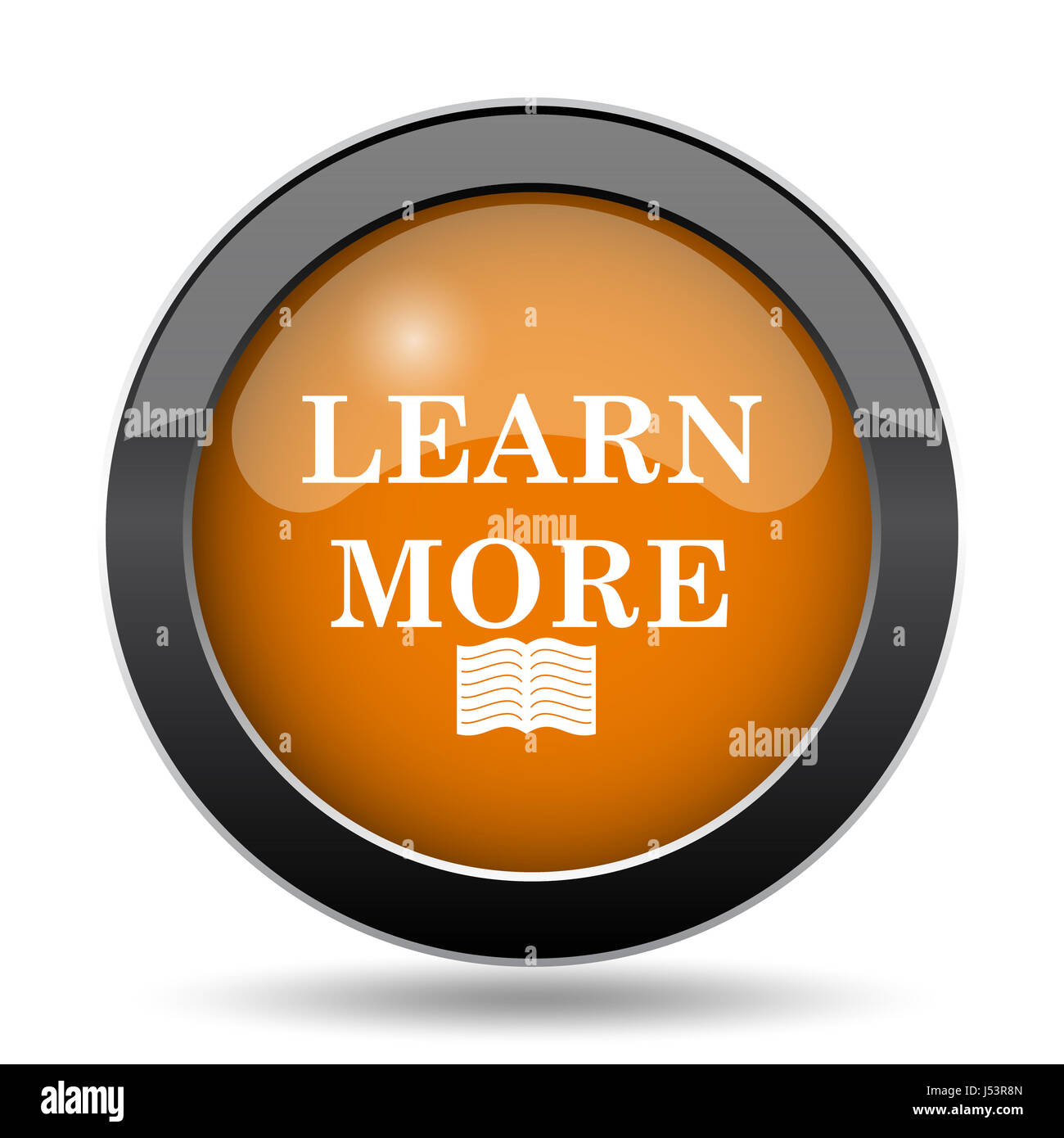 Learn more icon. Learn more website button on white background Stock ...