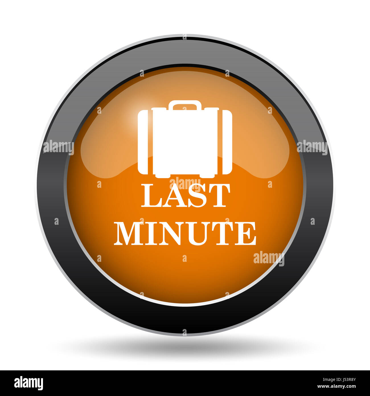 Last minute icon. Last minute website button on white background Stock ...