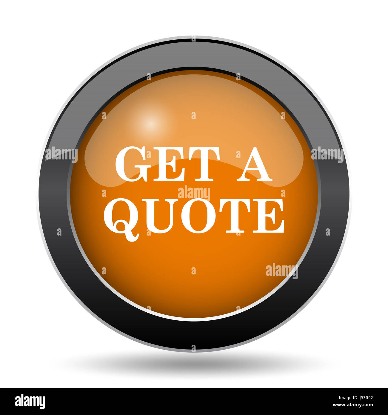 Get a quote icon. Get a quote website button on white background Stock ...