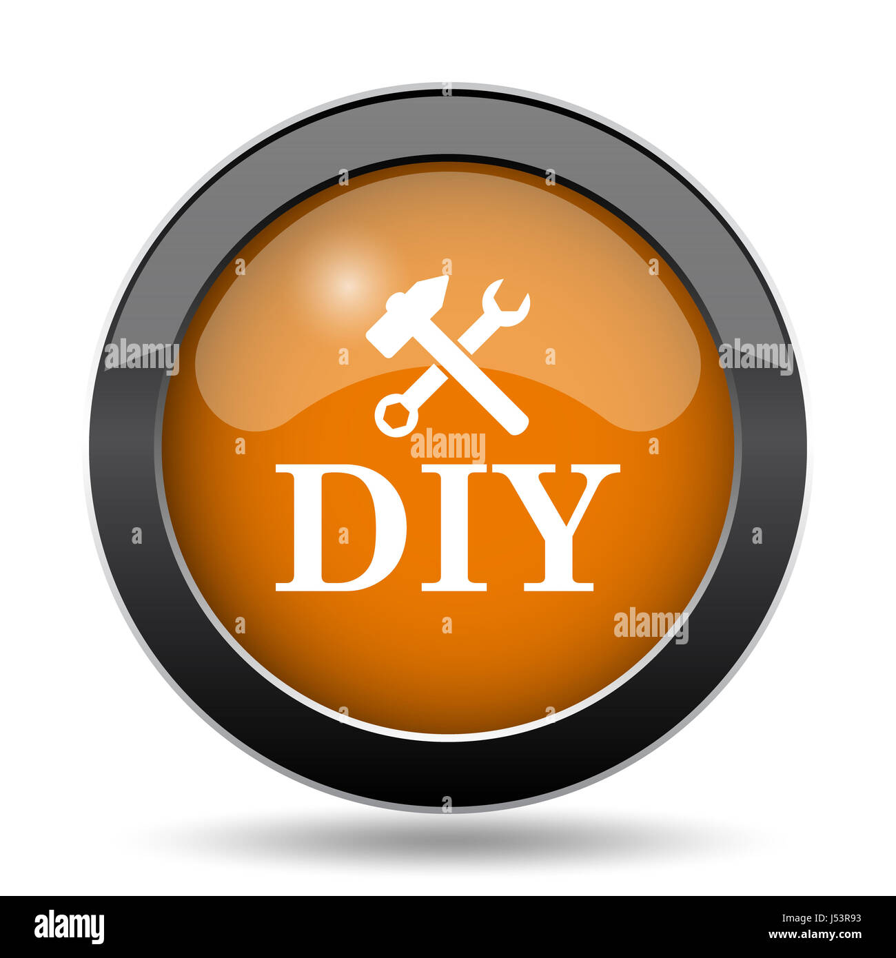 DIY icon. DIY website button on white background Stock Photo - Alamy