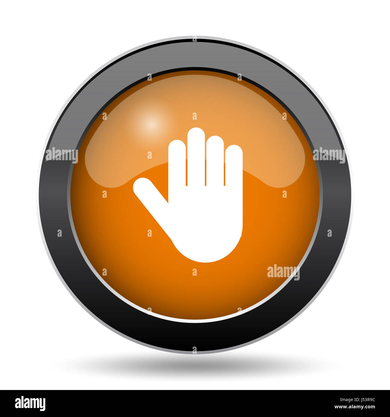 Stop icon. Stop website button on white background Stock Photo - Alamy