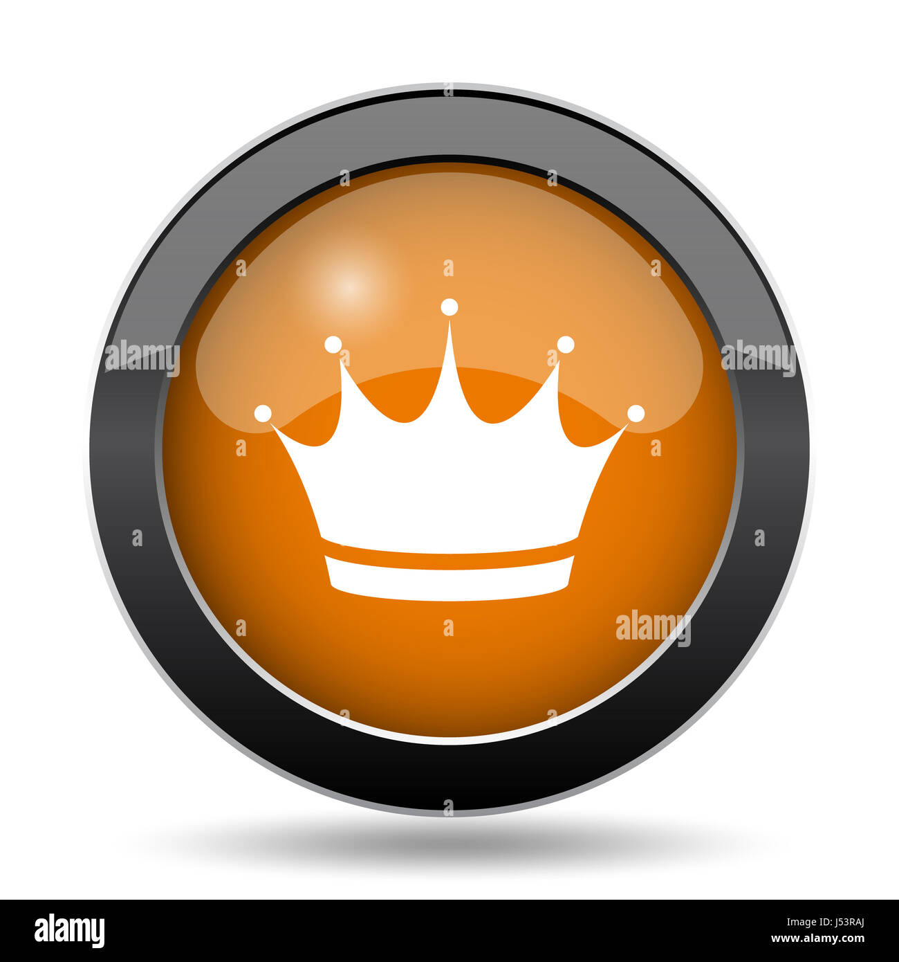 Crown icon. Crown website button on white background Stock Photo - Alamy