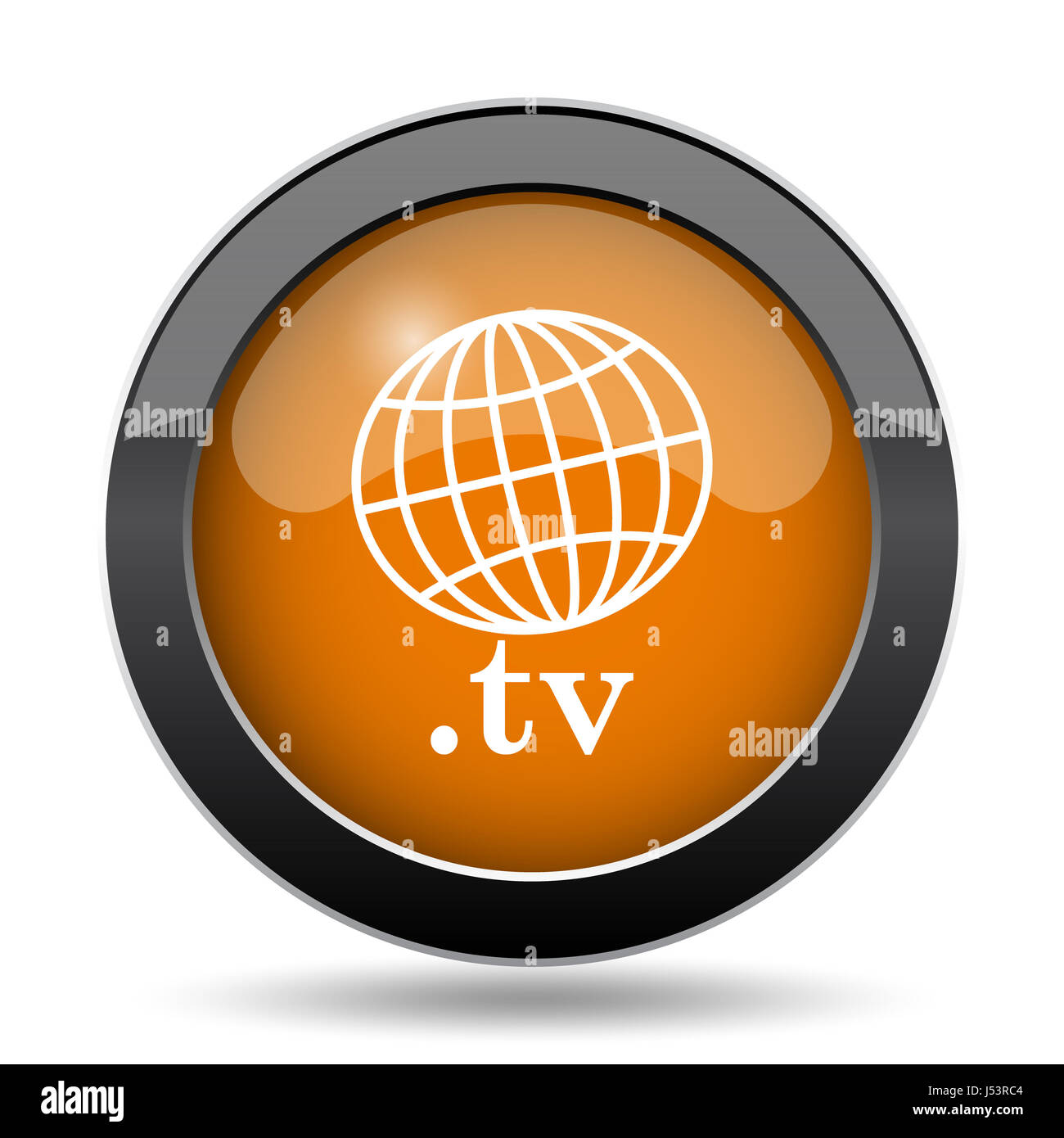 .tv icon. .tv website button on white background Stock Photo - Alamy