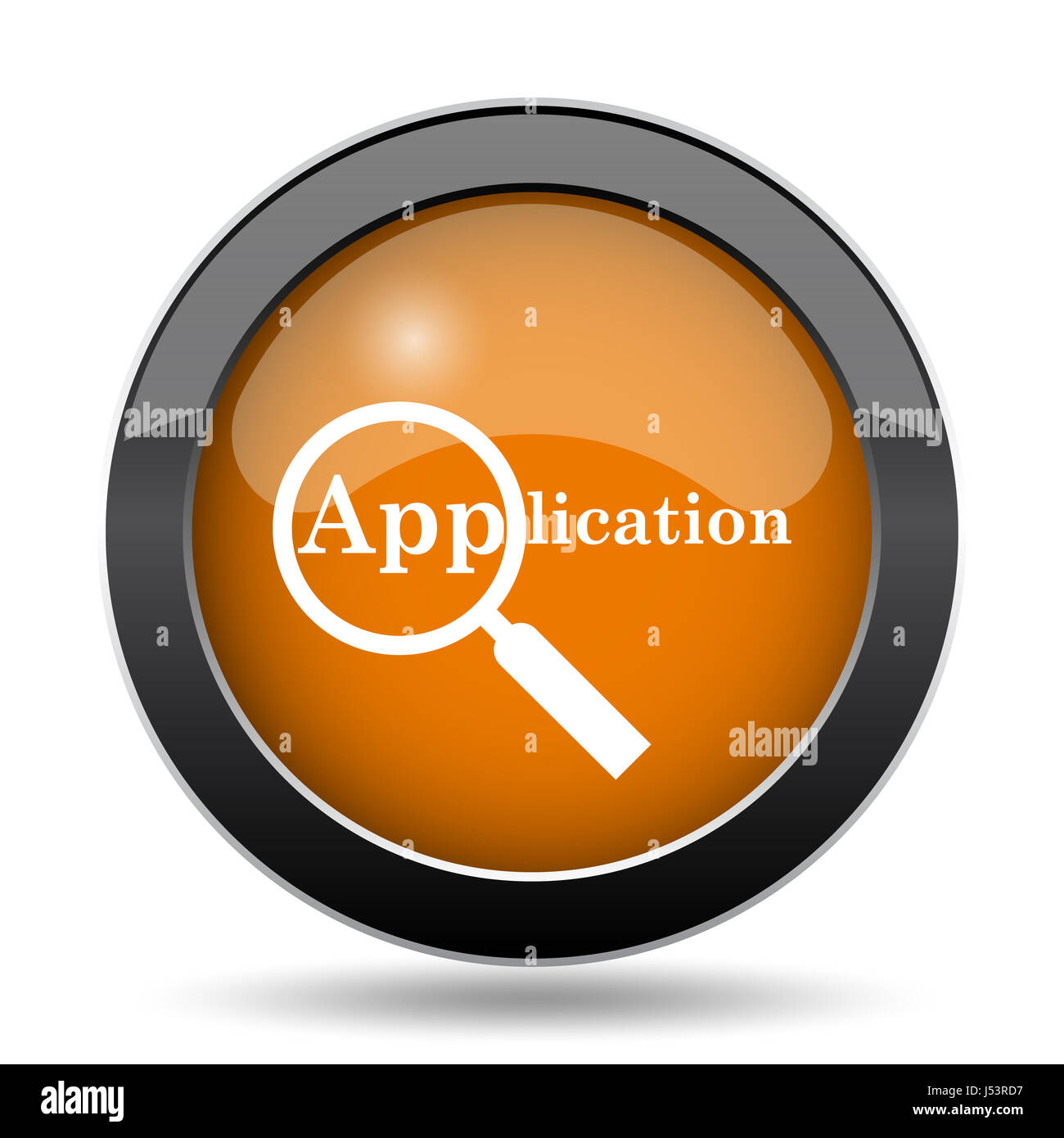 Application icon. Application website button on white background Stock ...