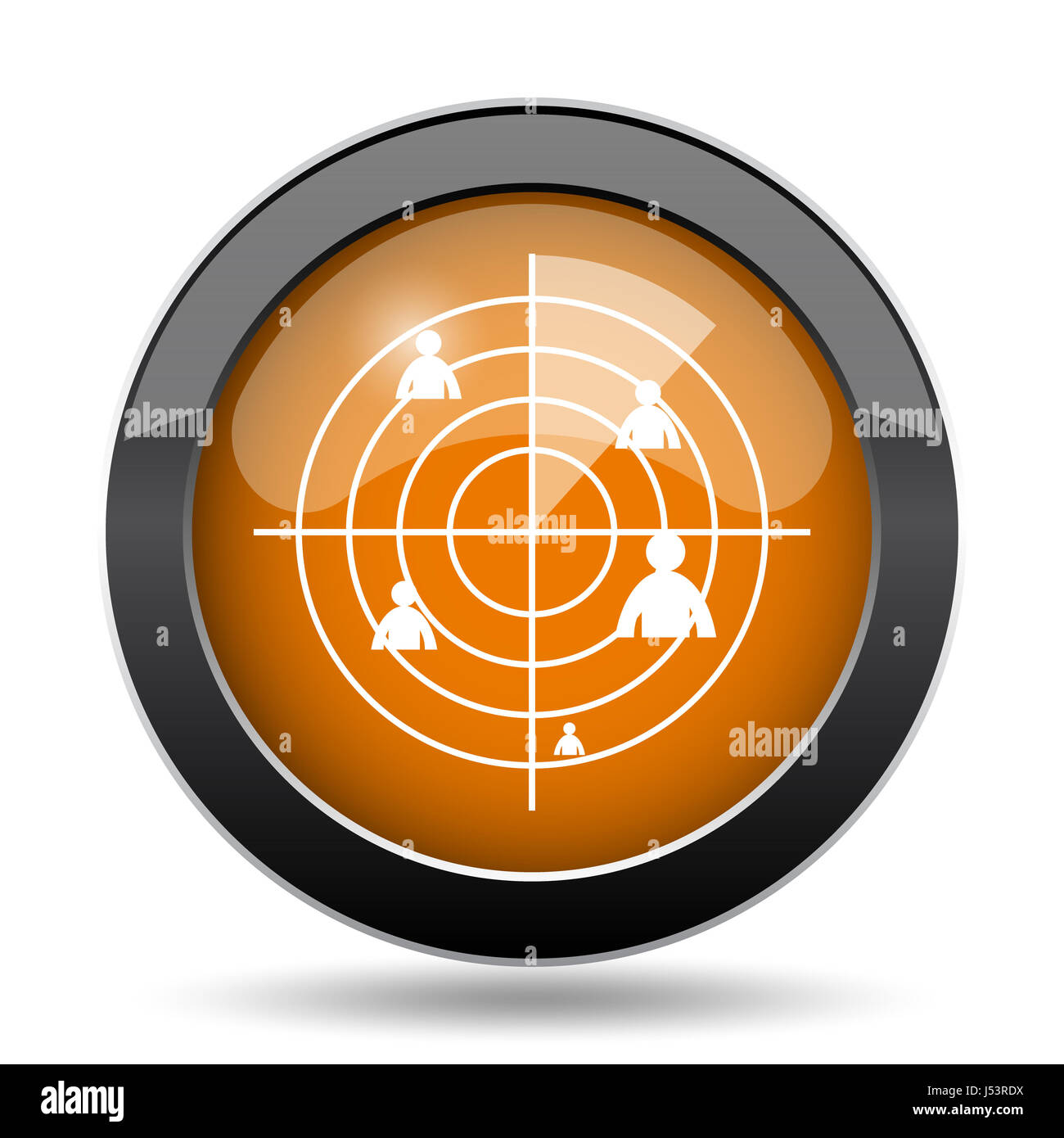 Radar icon. Radar website button on white background Stock Photo - Alamy