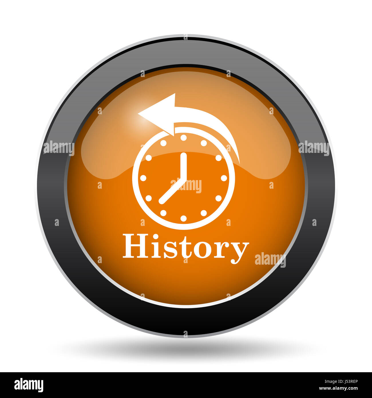 History icon. History website button on white background Stock Photo ...
