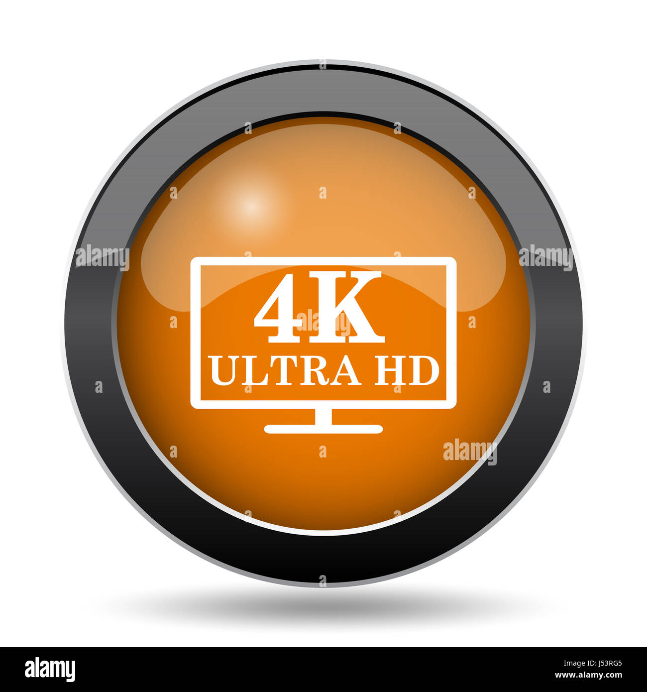 4K ultra HD icon. 4K ultra HD website button on white background Stock ...