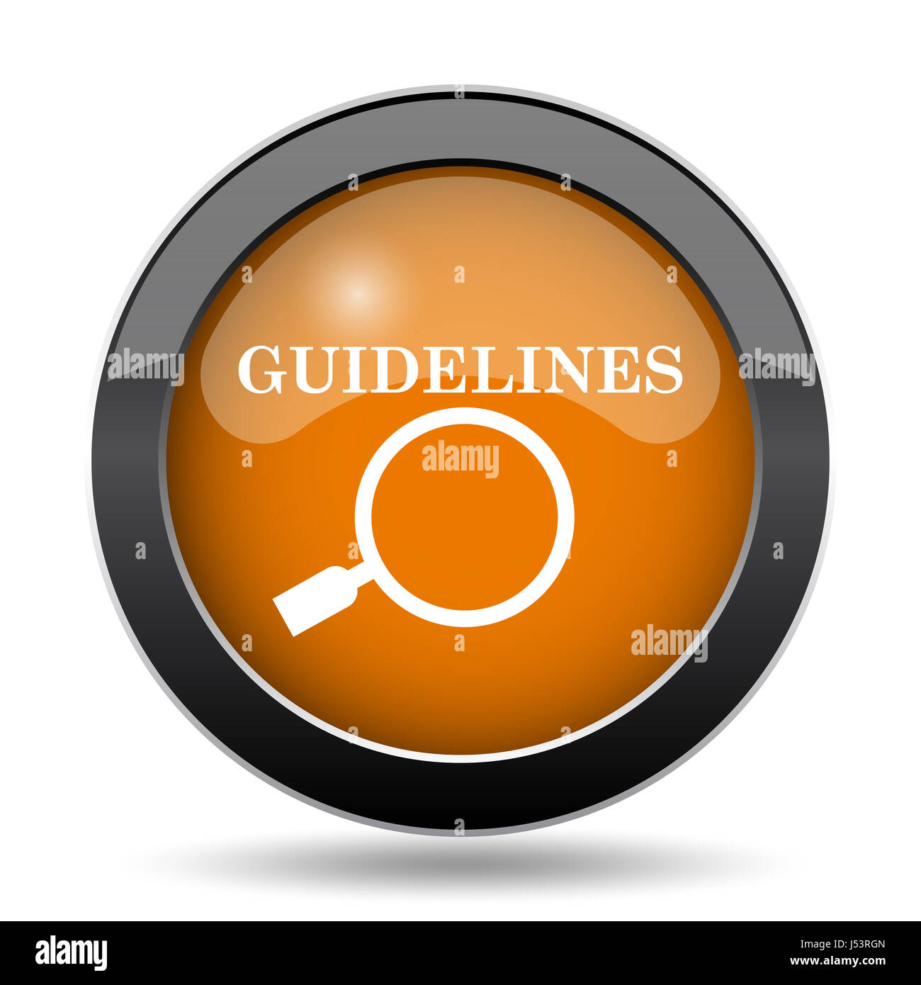 Guidelines icon. Guidelines website button on white background Stock ...