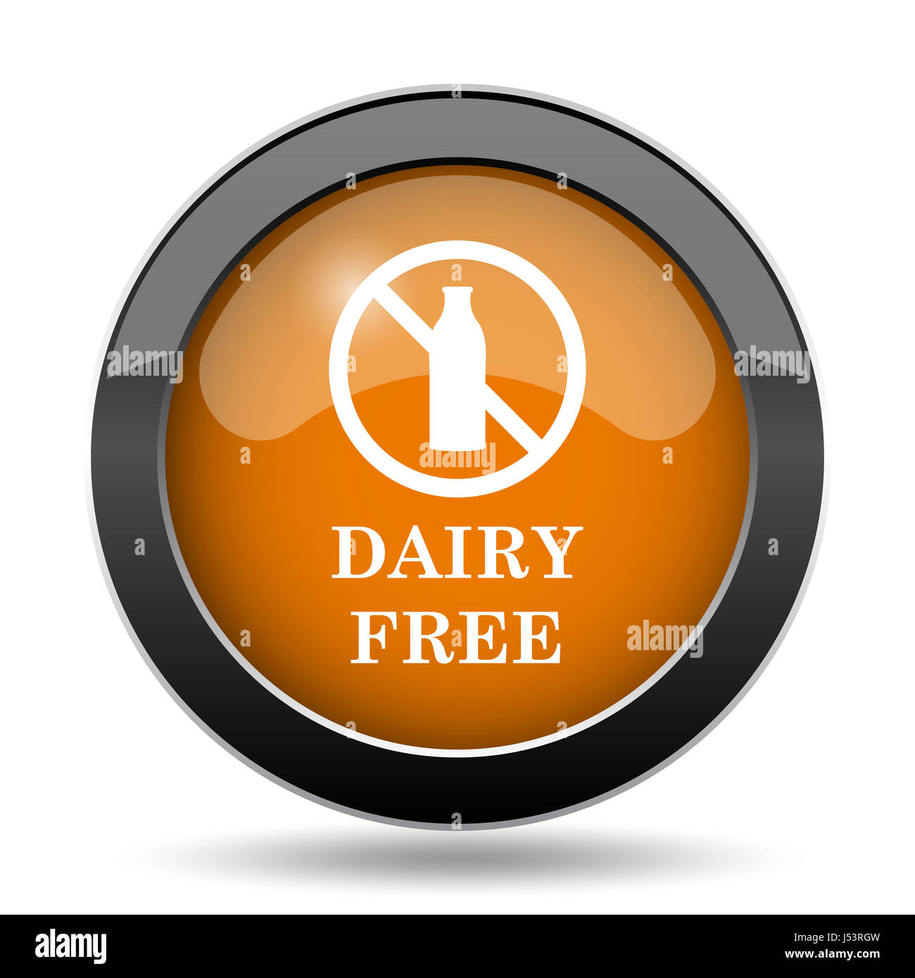Dairy free icon. Dairy free website button on white background Stock ...