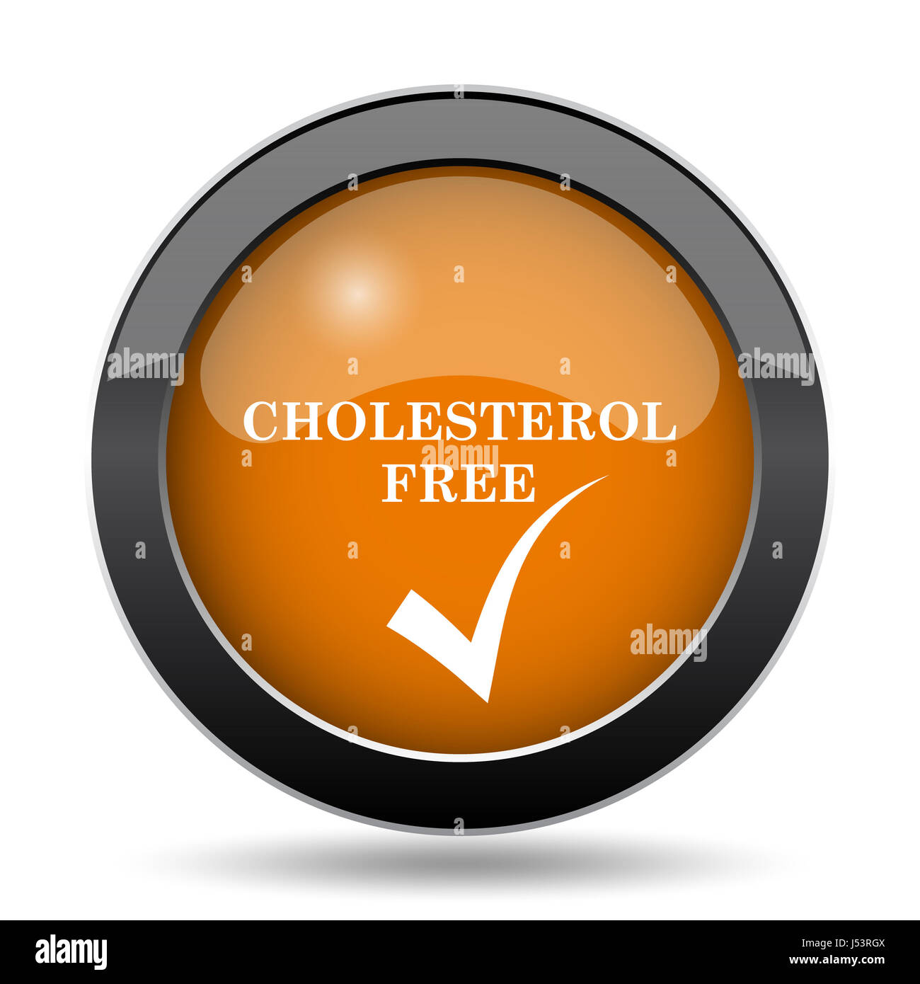 Cholesterol free icon. Cholesterol free website button on white ...