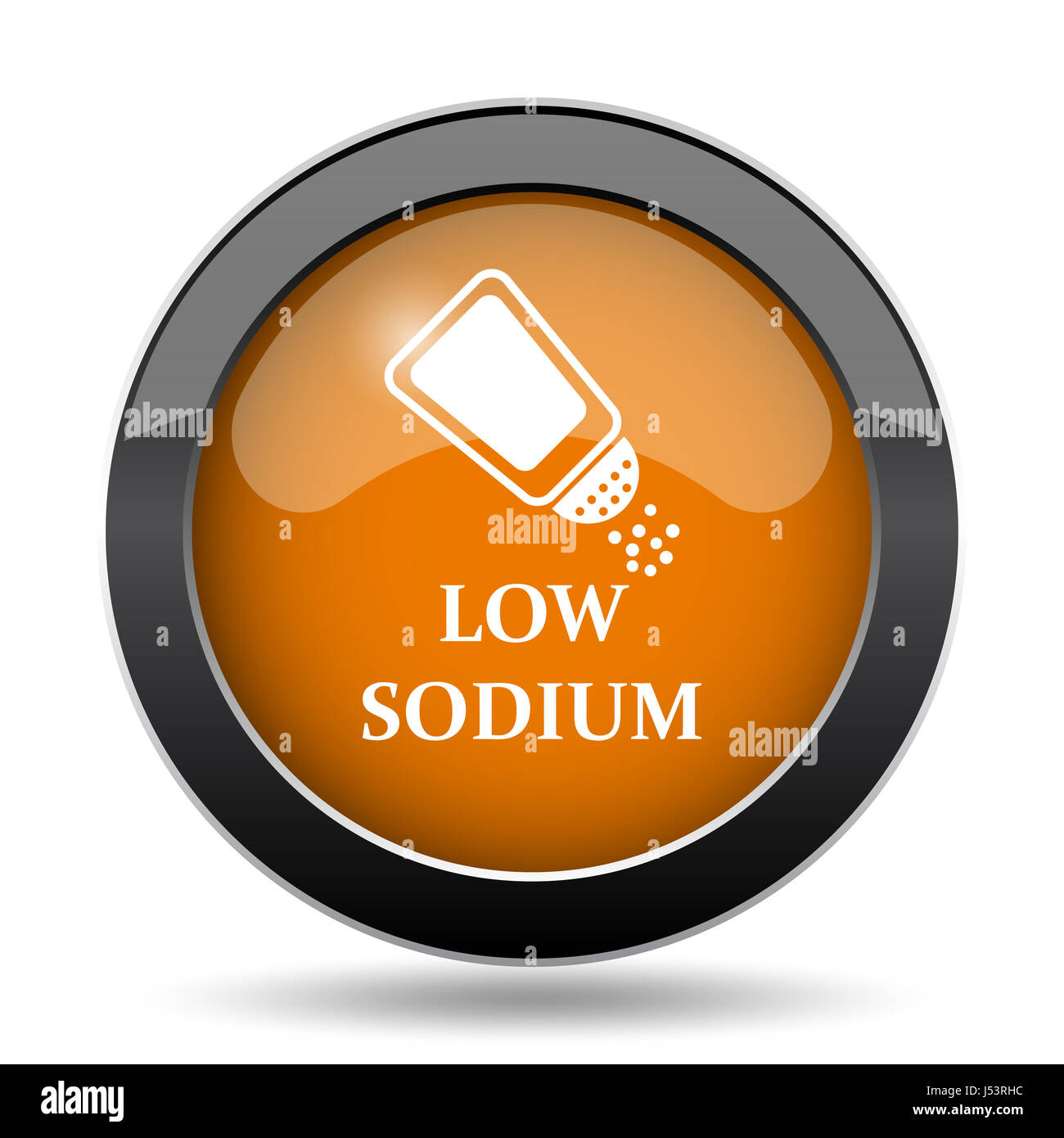 Low sodium icon. Low sodium website button on white background Stock ...