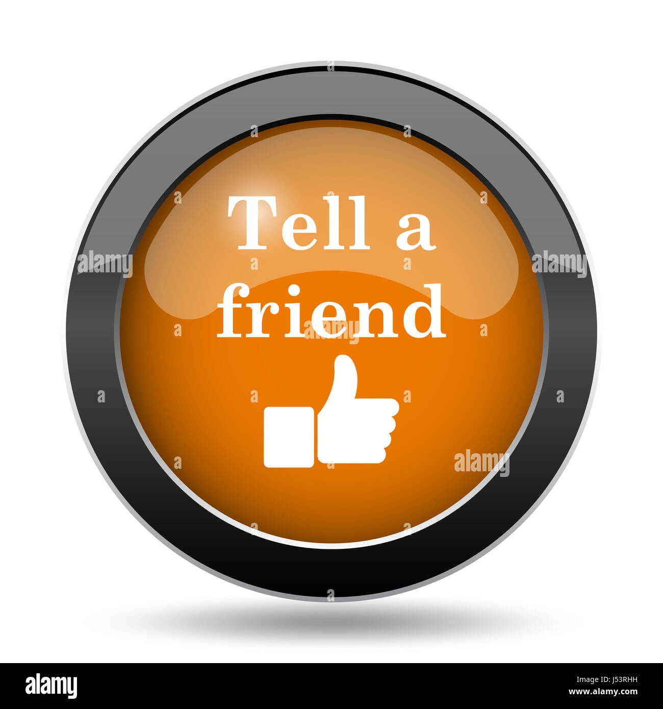 Tell a friend icon. Tell a friend website button on white background ...