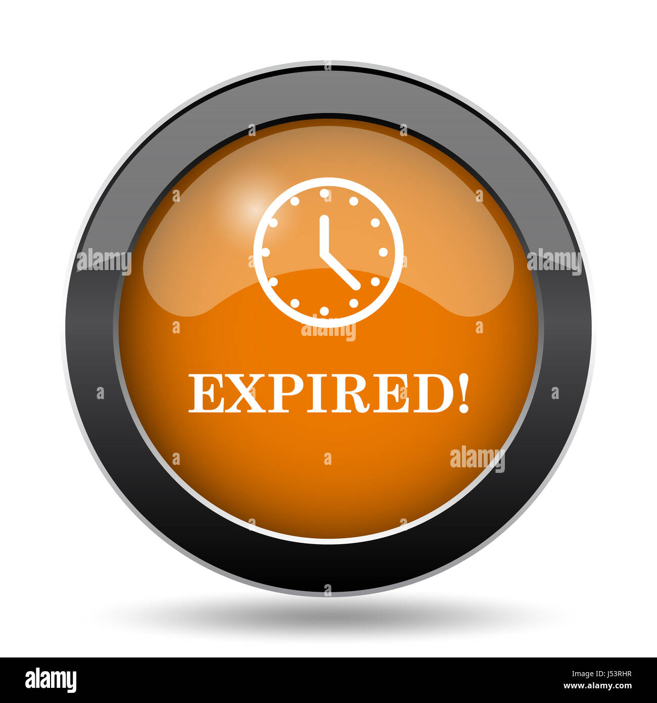 Expired icon. Expired website button on white background Stock Photo ...
