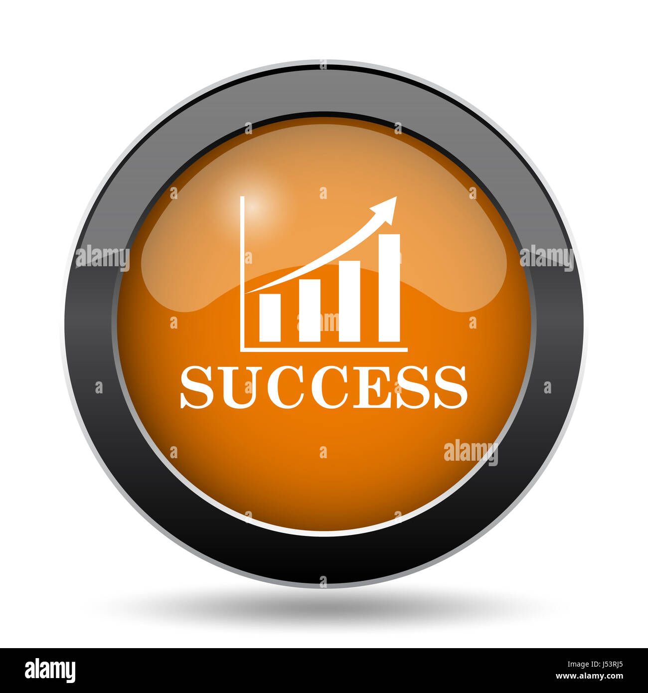 Success icon. Success website button on white background Stock Photo ...
