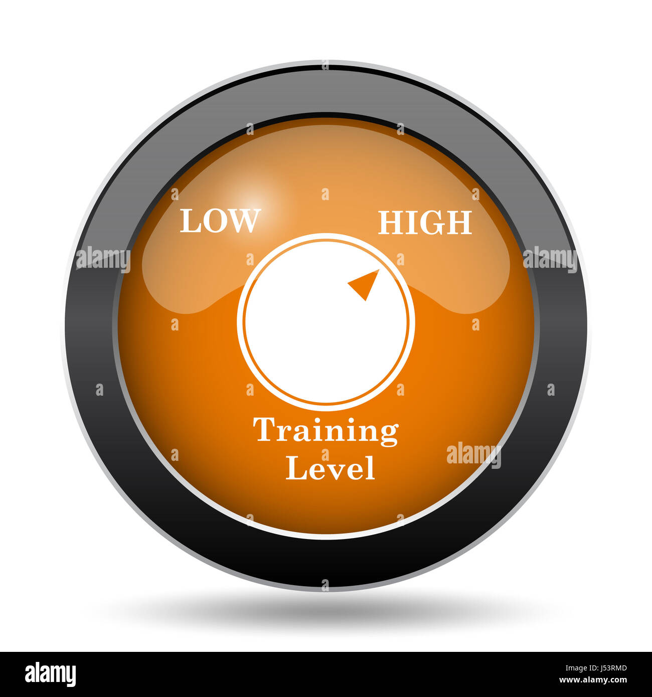 Training level icon. Training level website button on white background ...