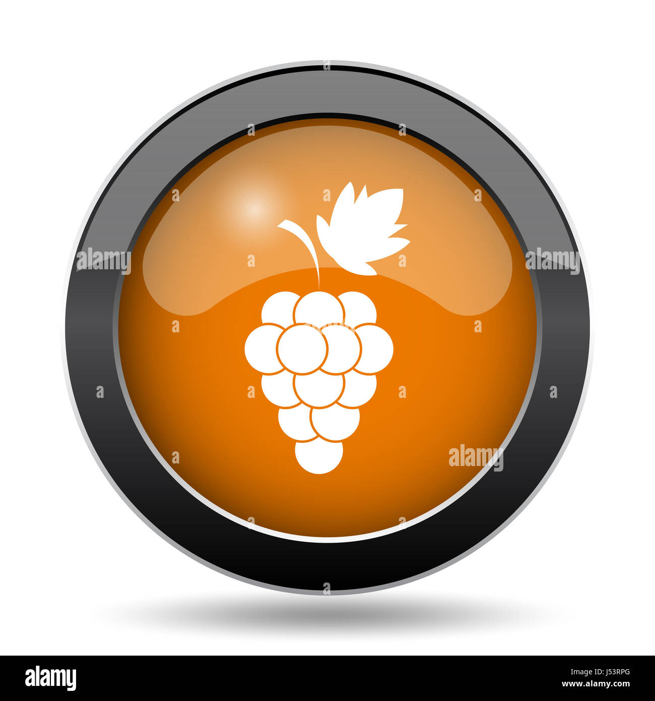Grape icon. Grape website button on white background Stock Photo - Alamy