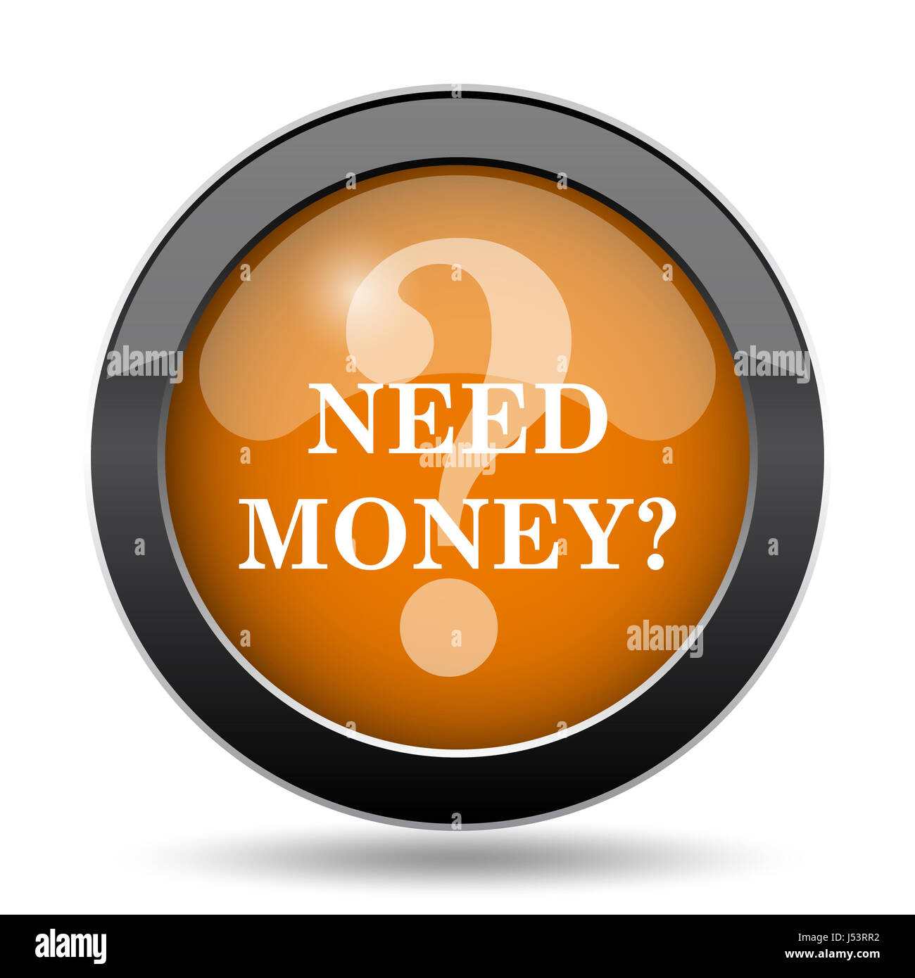 Need money icon. Need money website button on white background Stock ...