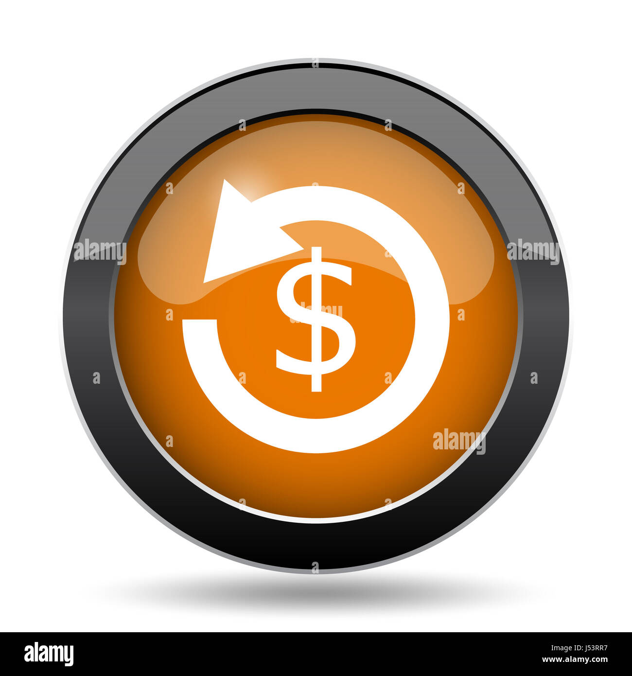 Refund. icon. Refund. website button on white background Stock Photo ...