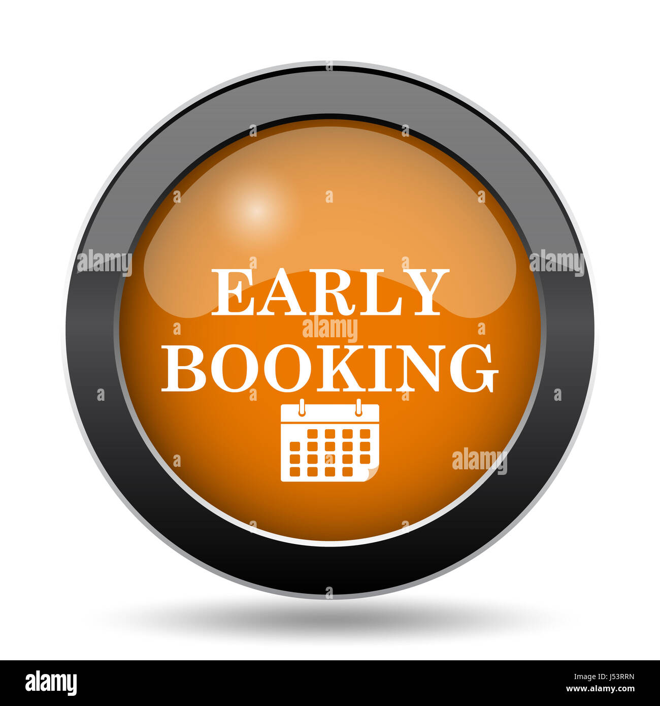 Early booking icon. Early booking website button on white background ...
