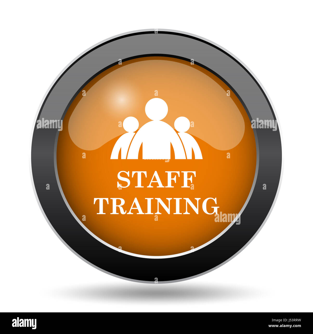 Staff training icon. Staff training website button on white background ... Staff training icon. Staff training website button on white background ...
