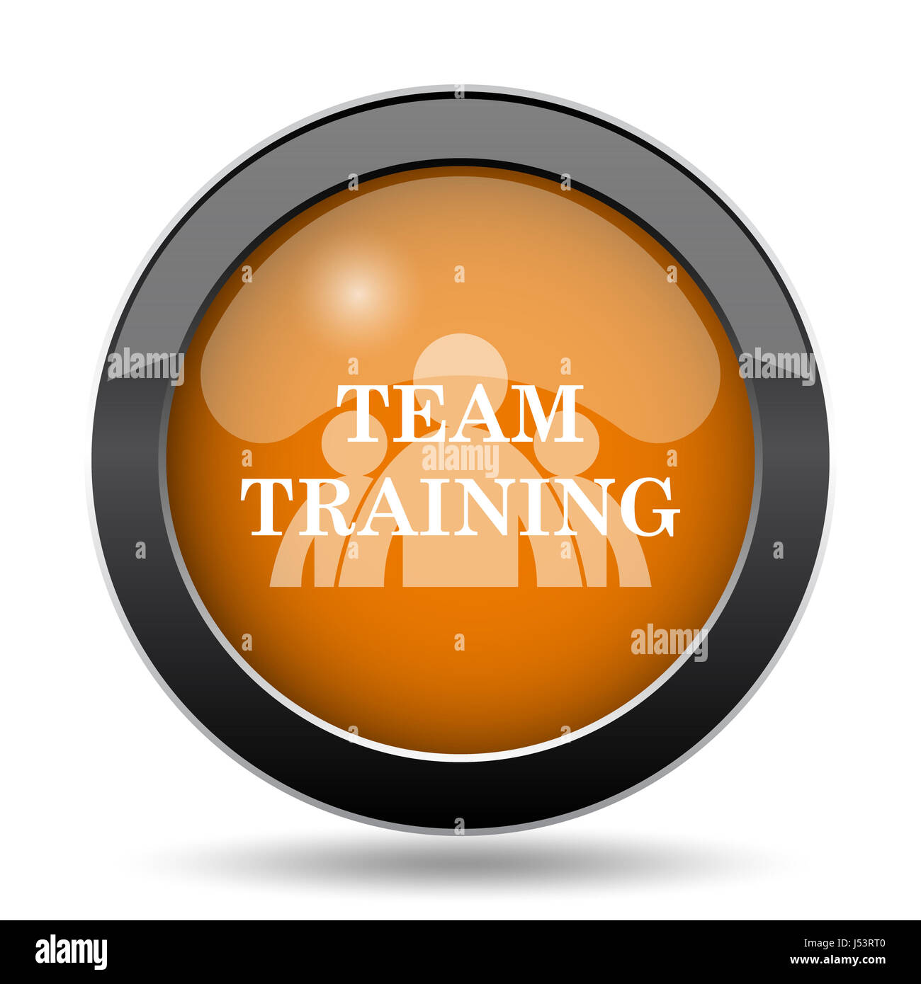 Team training icon. Team training website button on white background ...