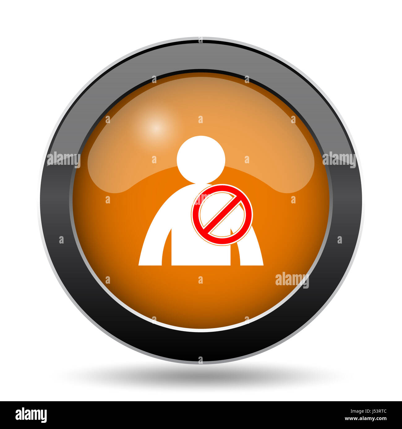 User offline icon. User offline website button on white background ...