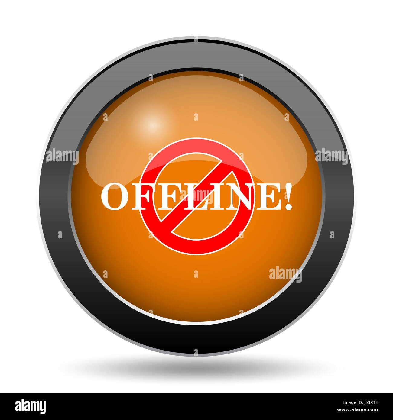 Offline icon. Offline website button on white background Stock Photo ...