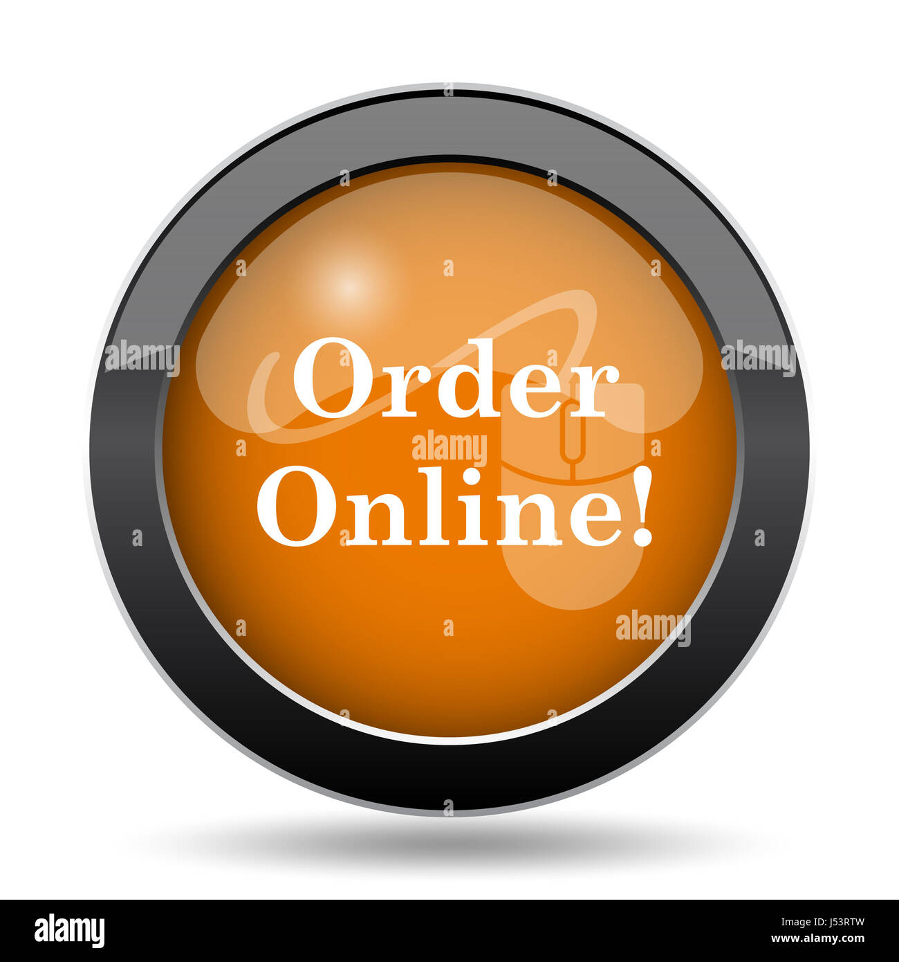 Order online icon. Order online website button on white background ...