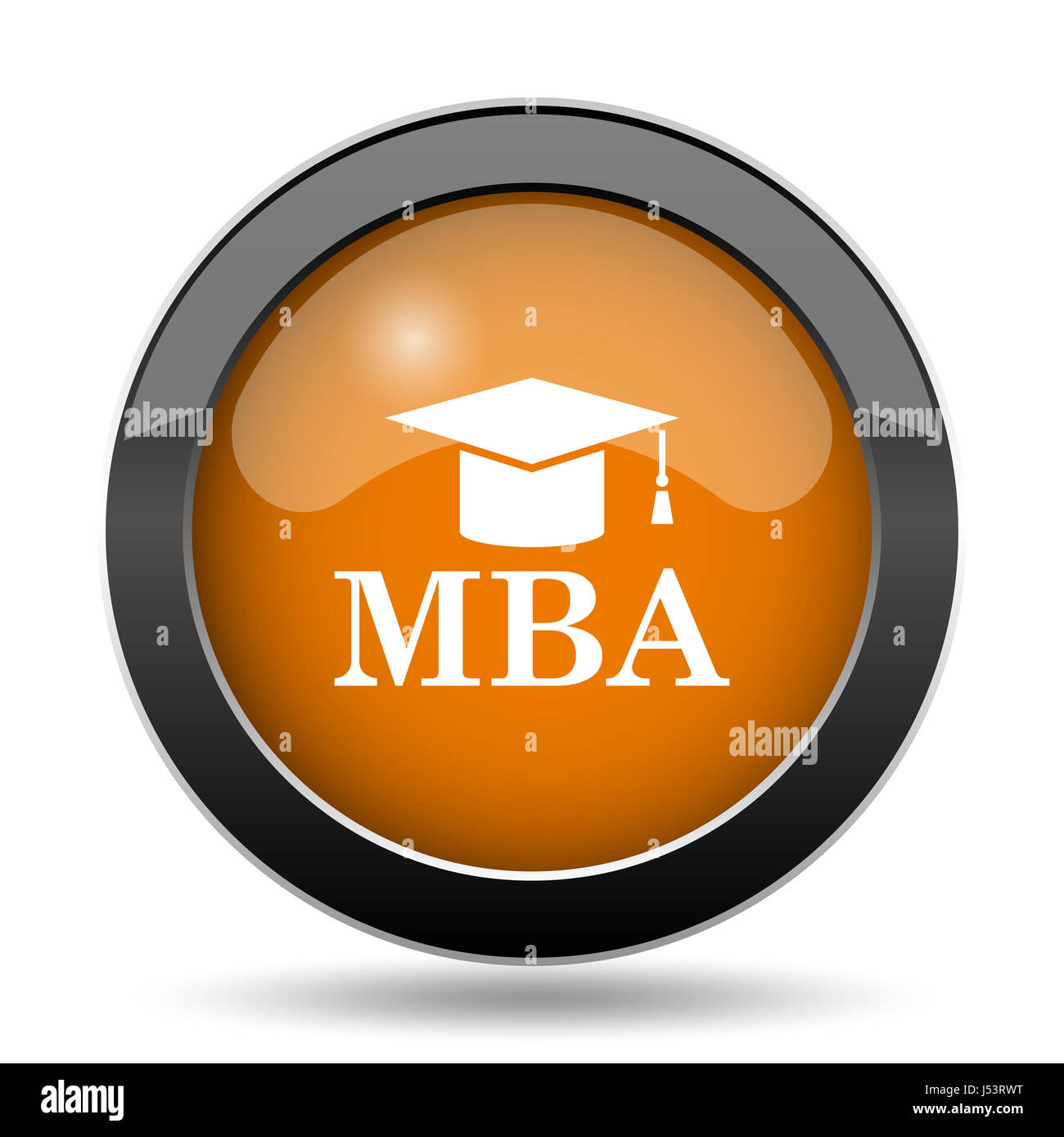 MBA icon. MBA website button on white background Stock Photo - Alamy
