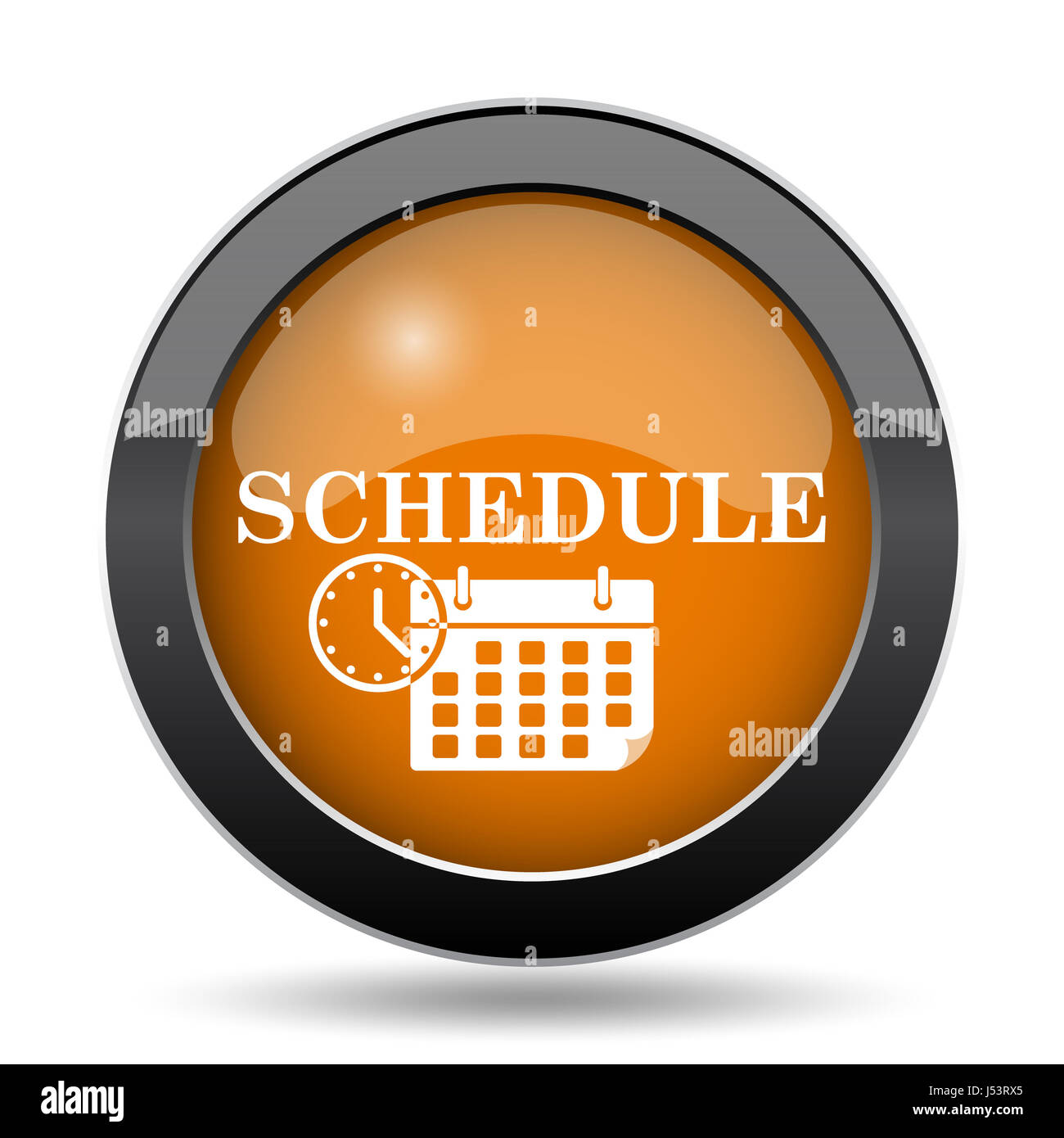 Schedule icon. Schedule website button on white background Stock Photo ...