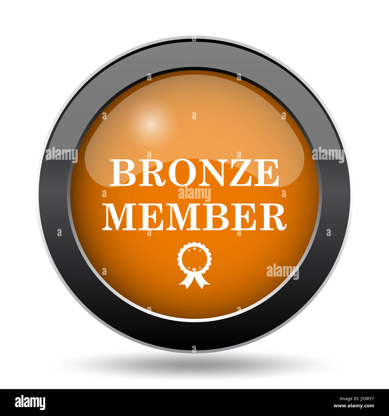 Bronze member icon. Bronze member website button on white background ...