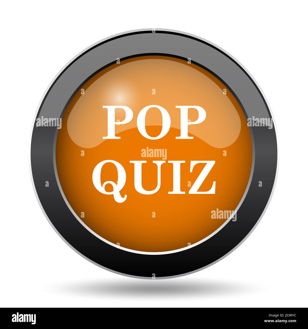 Pop quiz icon. Pop quiz website button on white background Stock Photo ...