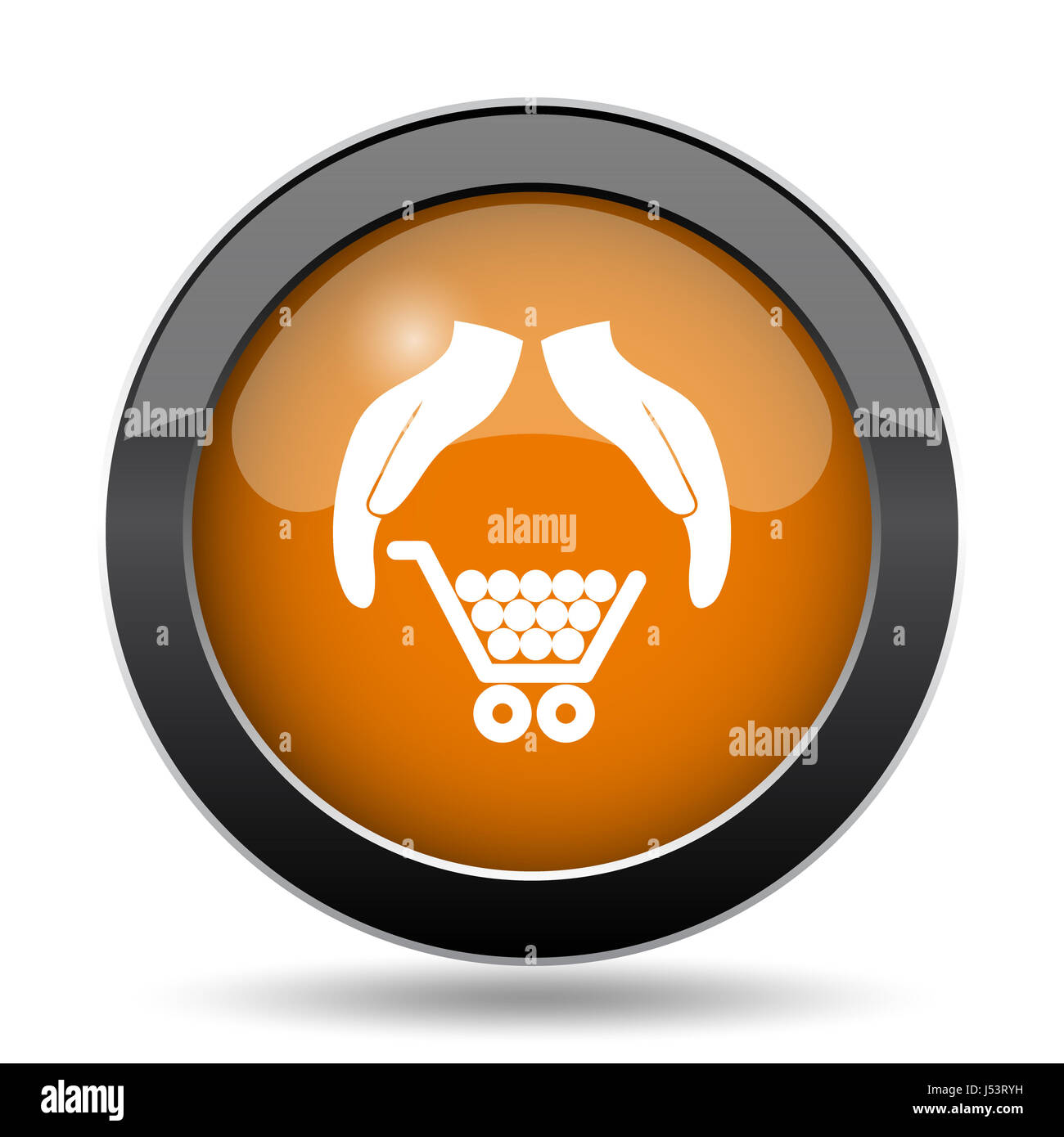 Consumer protection, protecting hands icon. Consumer protection ...