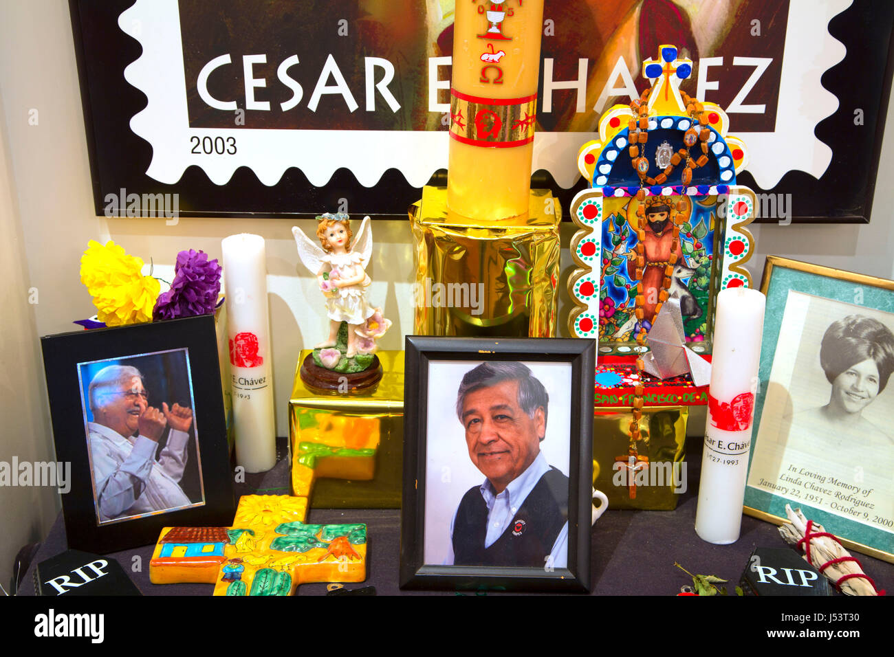 Cesar Chavez tribute table, Cesar Chavez National Monument, California ...