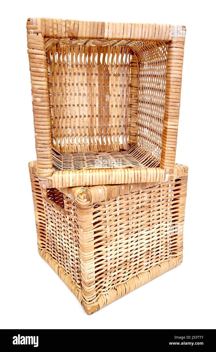 A studio photo of a cane basket Stock Photo - Alamy