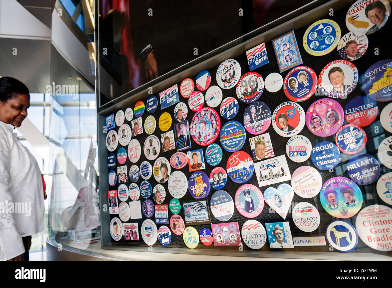 Female president buttons hi-res stock photography and images - Alamy