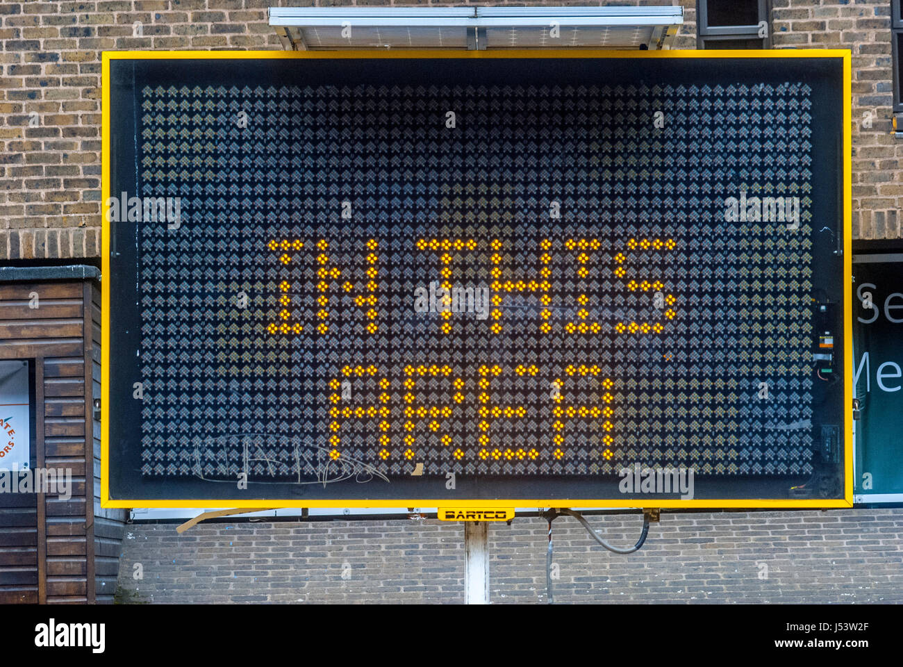 Warning signs electronic hi-res stock photography and images - Alamy