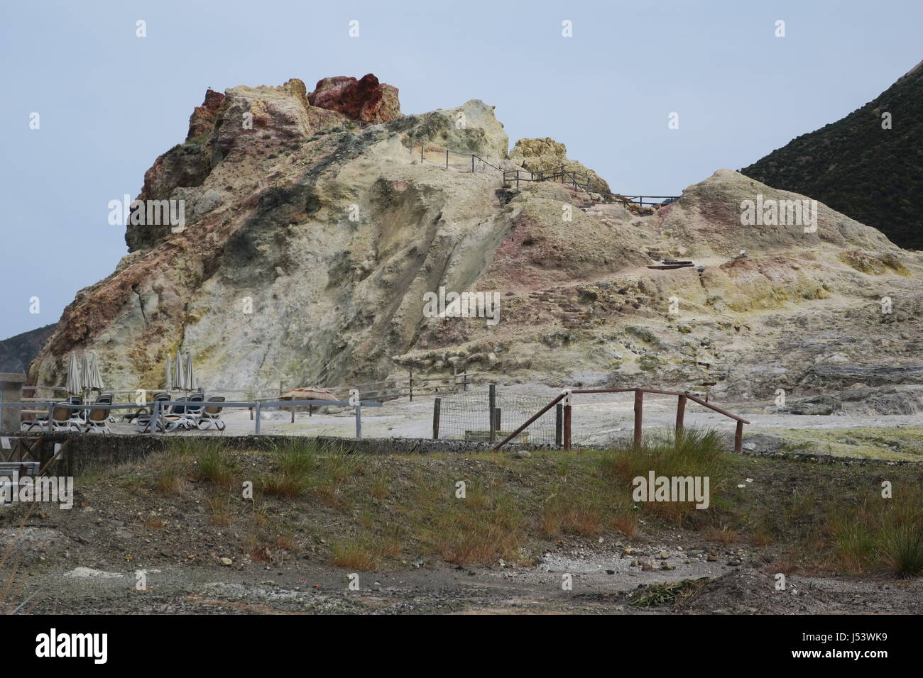 Surroundings of natural spa on Vulcano island, Aeolian islands, Italy ...
