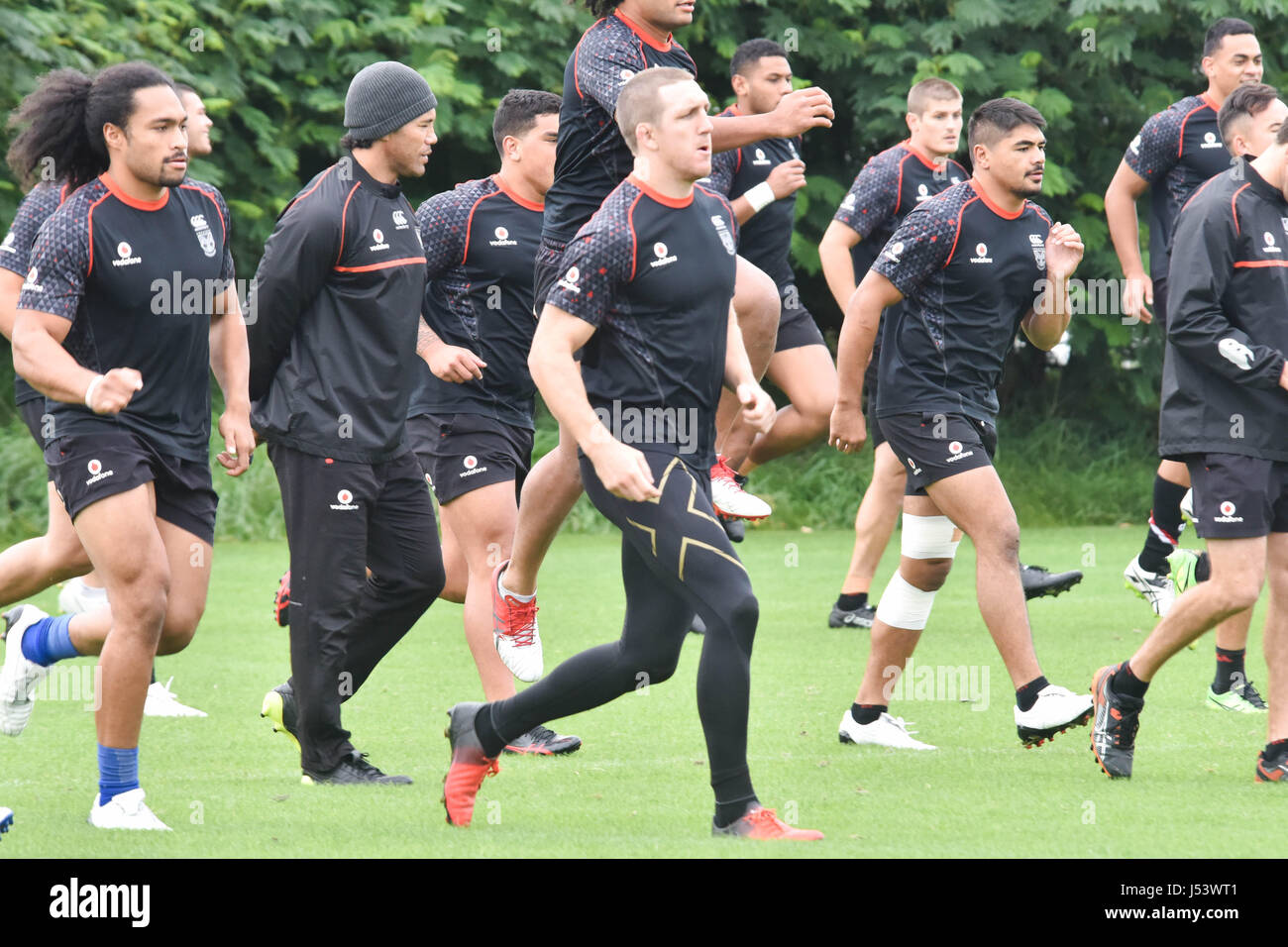 New Zealand NRL Warriors during a training session on May 16, 2017 at ...