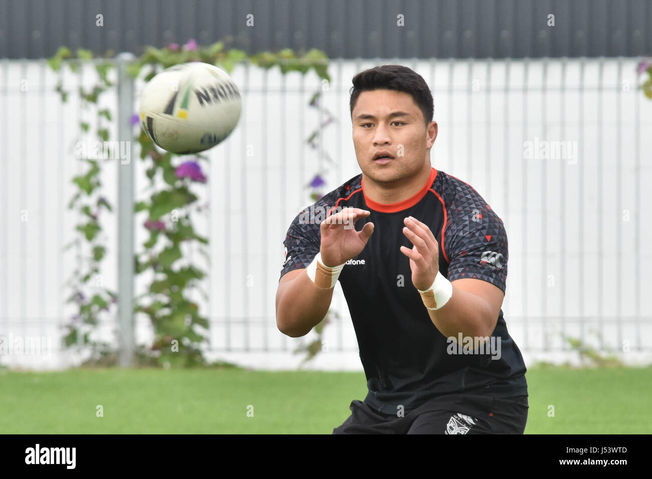 Mason Lino of Warriors during a NRL Warriors training session on May 16 ...