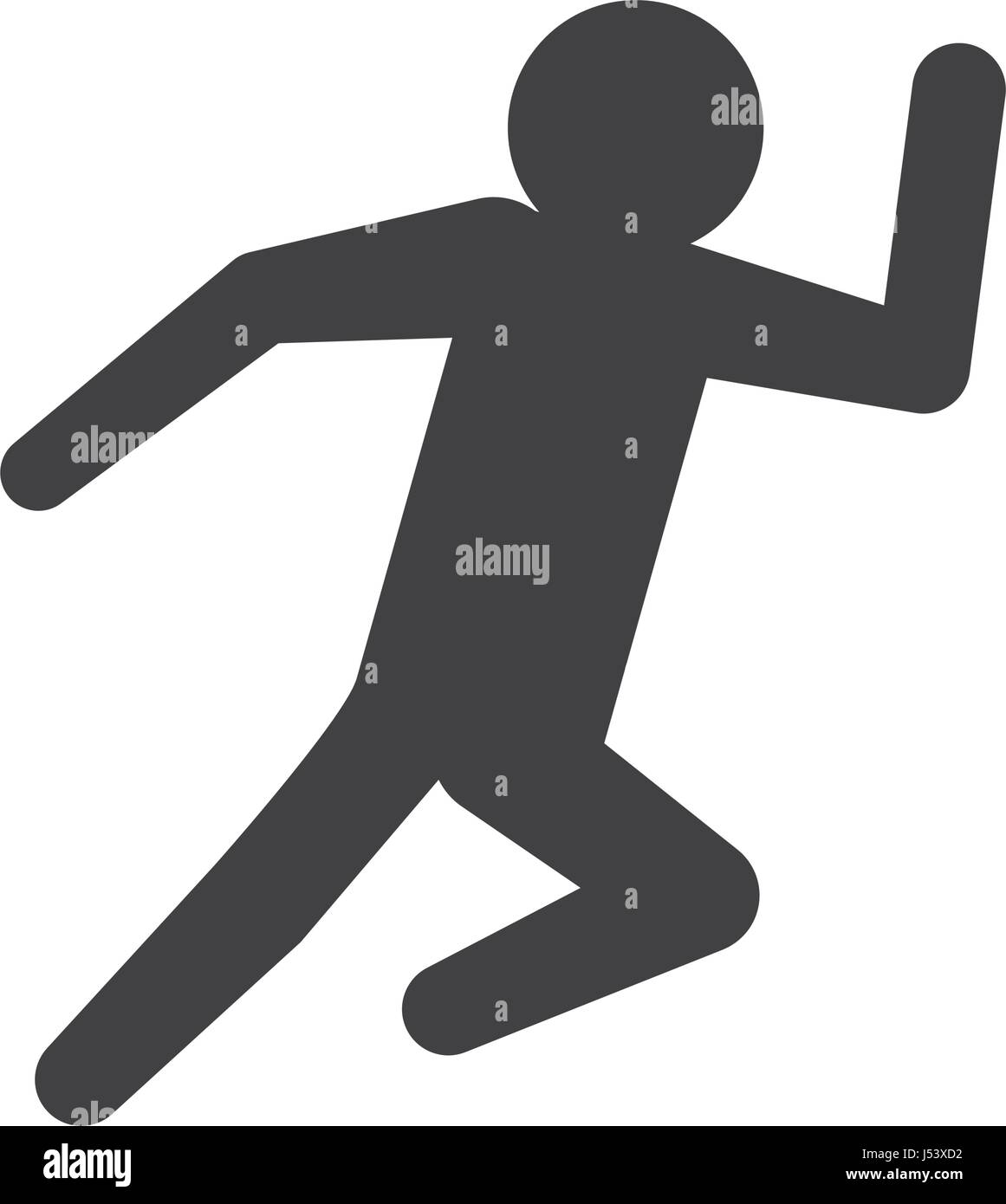Running Man Pictogram Icon Image Stock Vector Images - Alamy