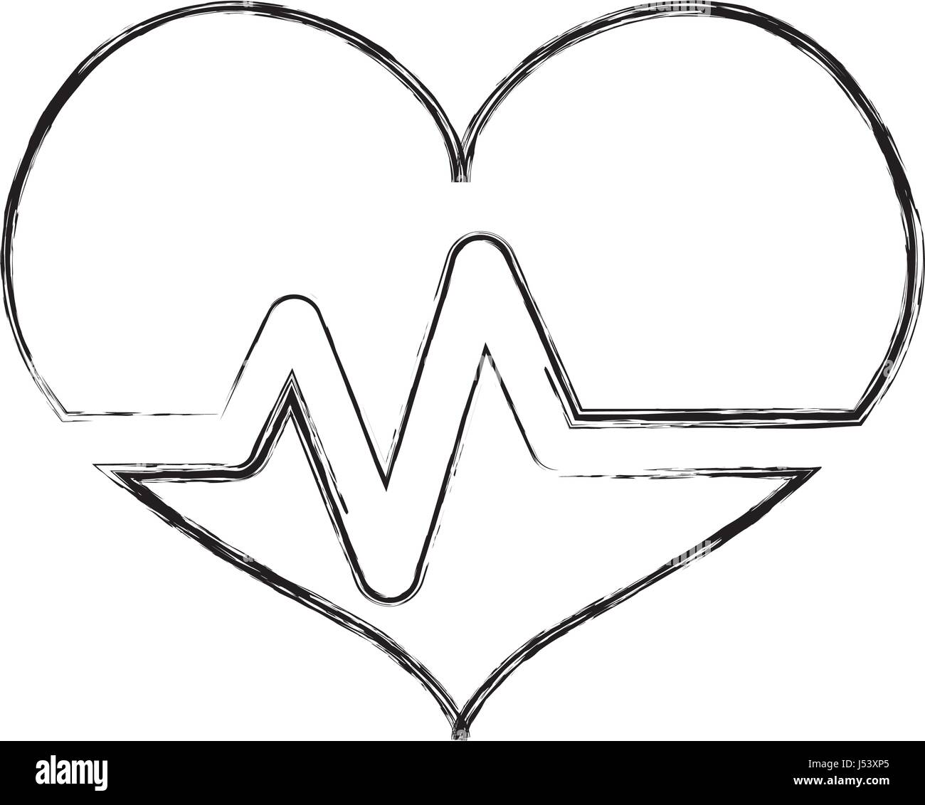 heart beating pictogram Stock Vector Image & Art - Alamy