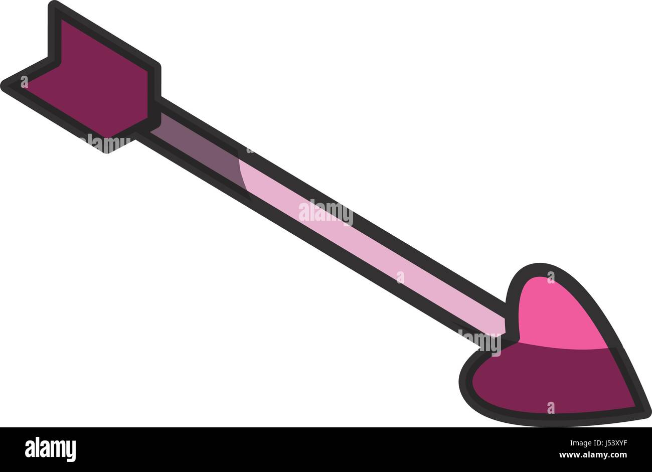 arrow heart shape Stock Vector Image & Art - Alamy