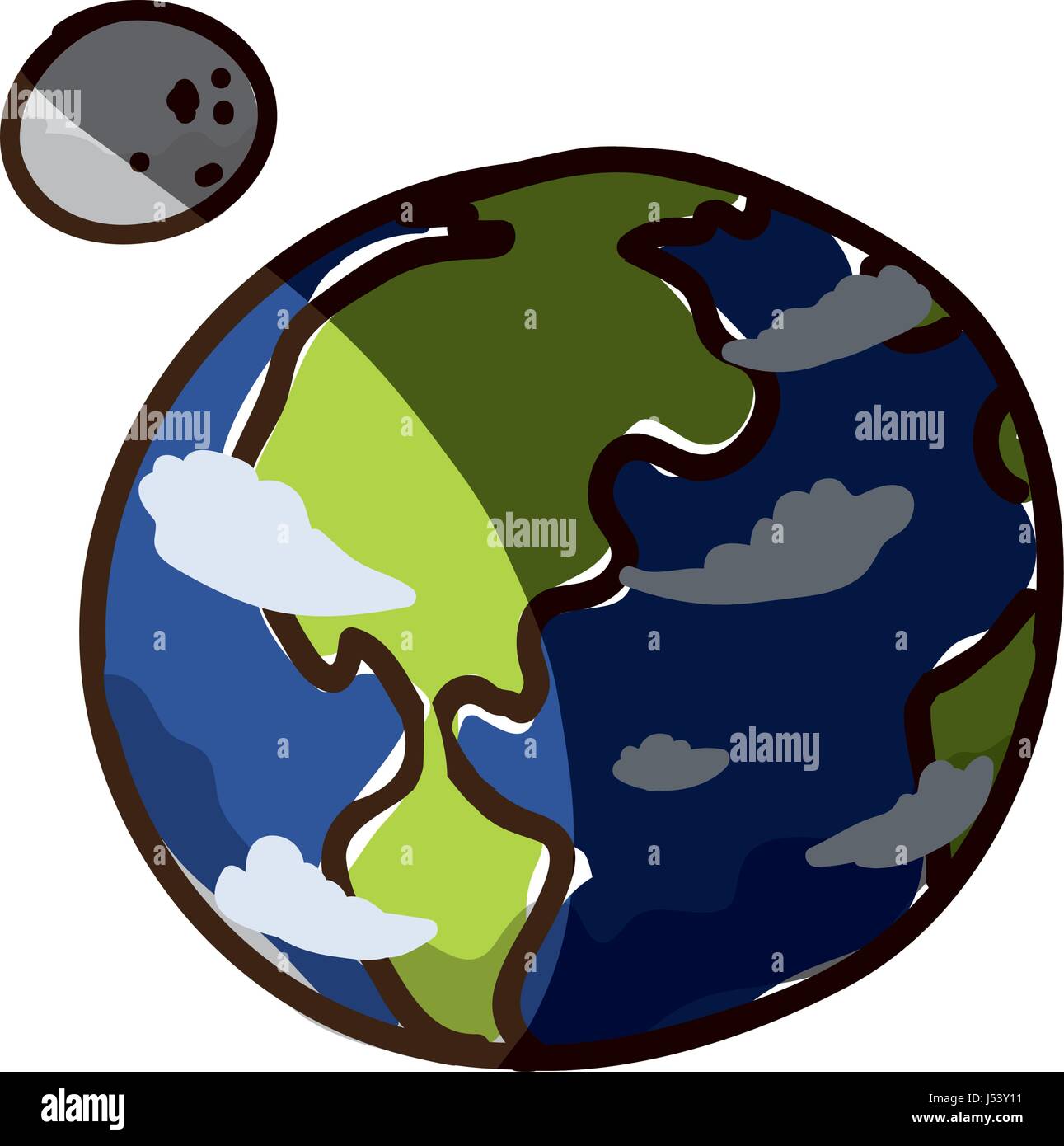 earth planet moon Stock Vector Image & Art - Alamy
