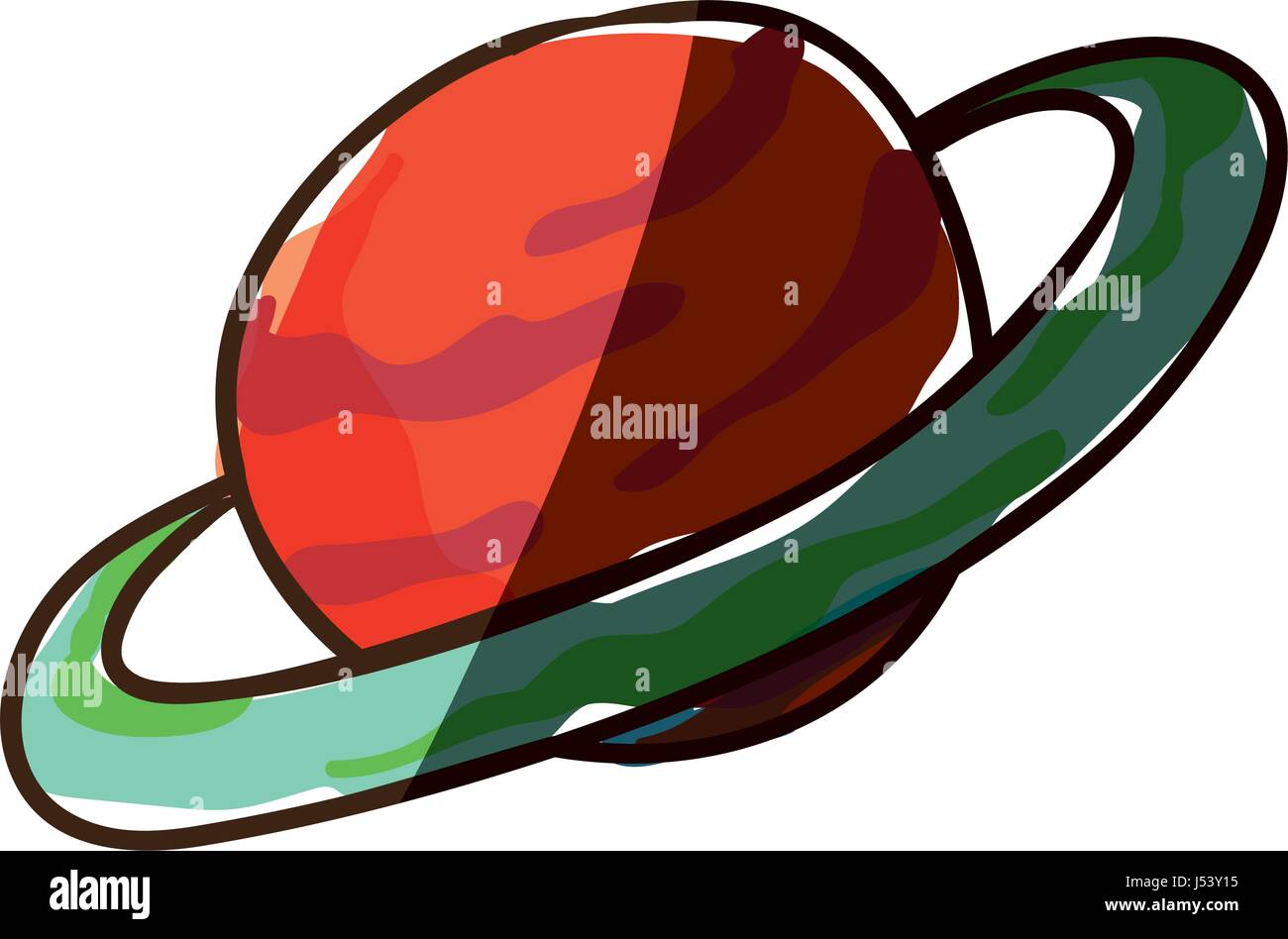 saturn planet cartoon Stock Vector Image & Art - Alamy