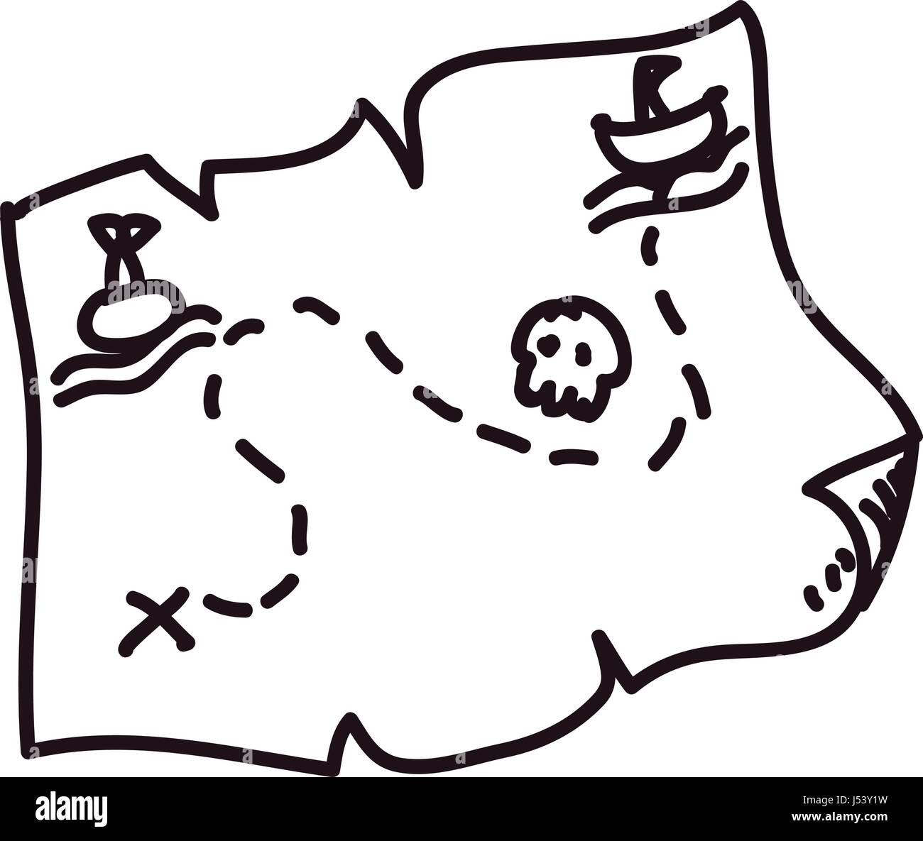 Antique boat map Stock Vector Images - Alamy