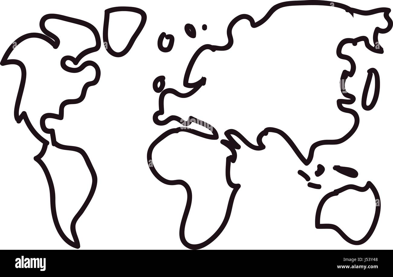 earth continents doodle Stock Vector Image & Art - Alamy